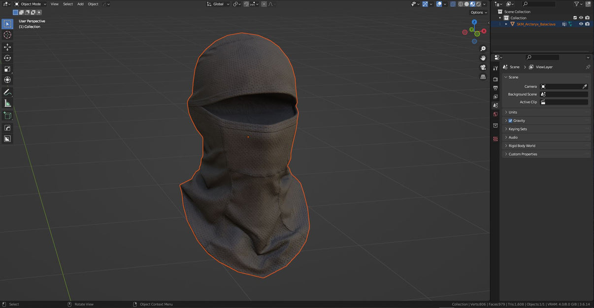 BALACLAVA ARCTERYX ASSAULT FR - Low Poly 3D Model | Game-Ready Asset ...