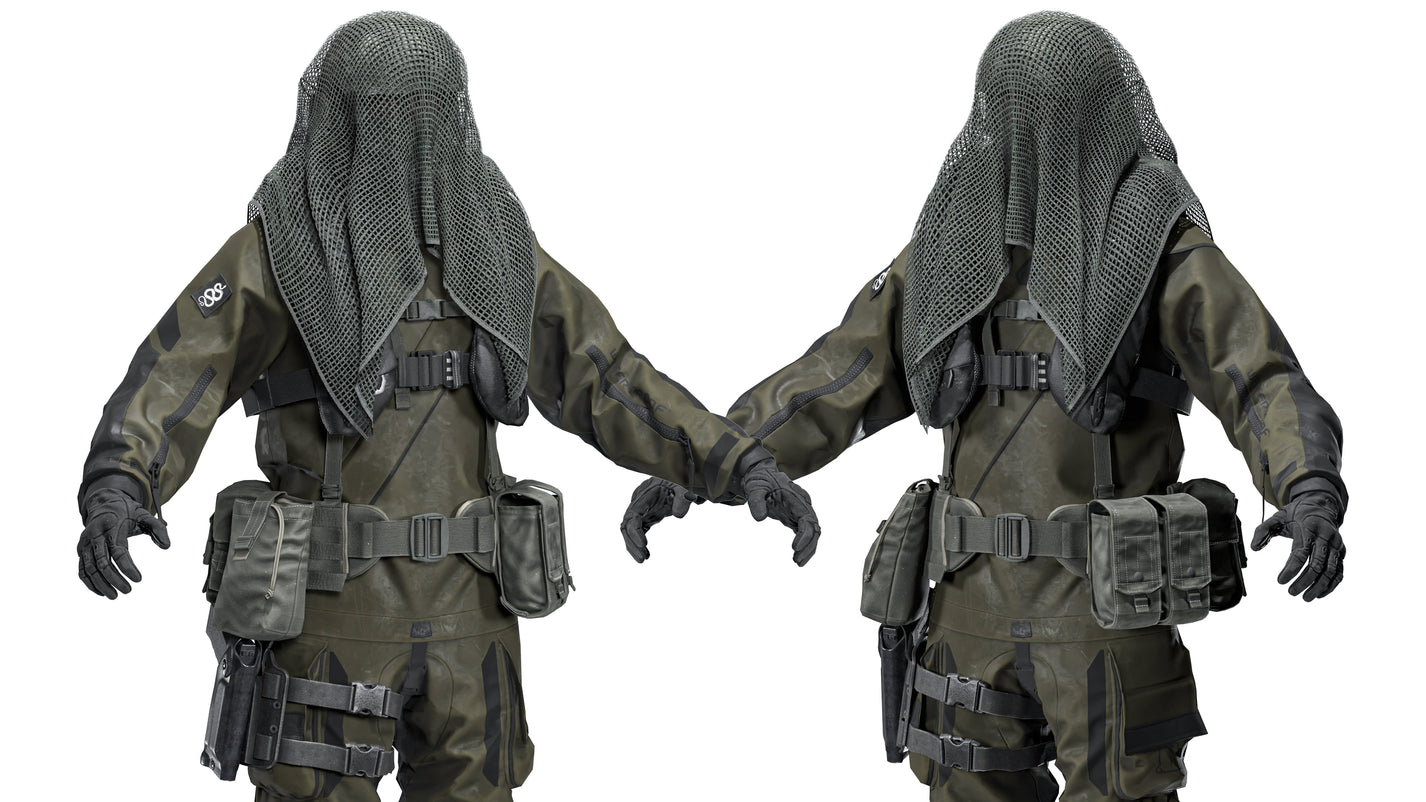 DANISH FROGMAN OPERATOR (RIGGED) - Low Poly 3D Model | Game-Ready ...