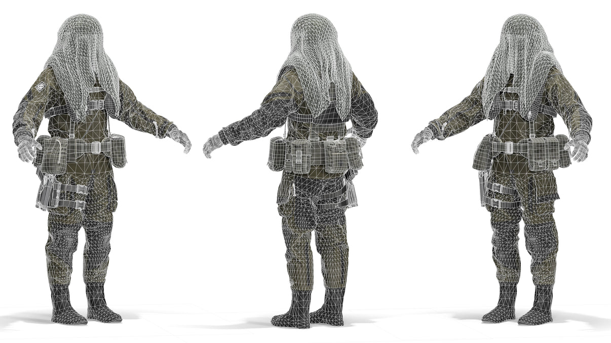 DANISH FROGMAN OPERATOR (RIGGED) - Low Poly 3D Model | Game-Ready ...