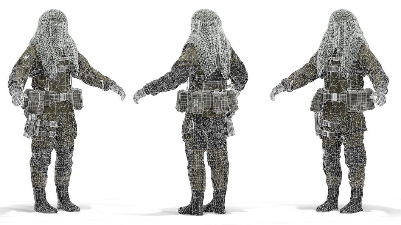 DANISH FROGMAN OPERATOR (RIGGED) - Low Poly 3D Model | Game-Ready ...