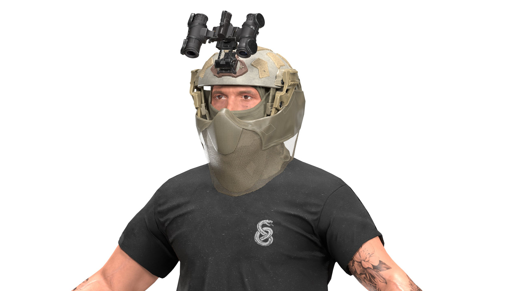 OPS CORE Force On Force Mandible – 3DMilitaryAssets
