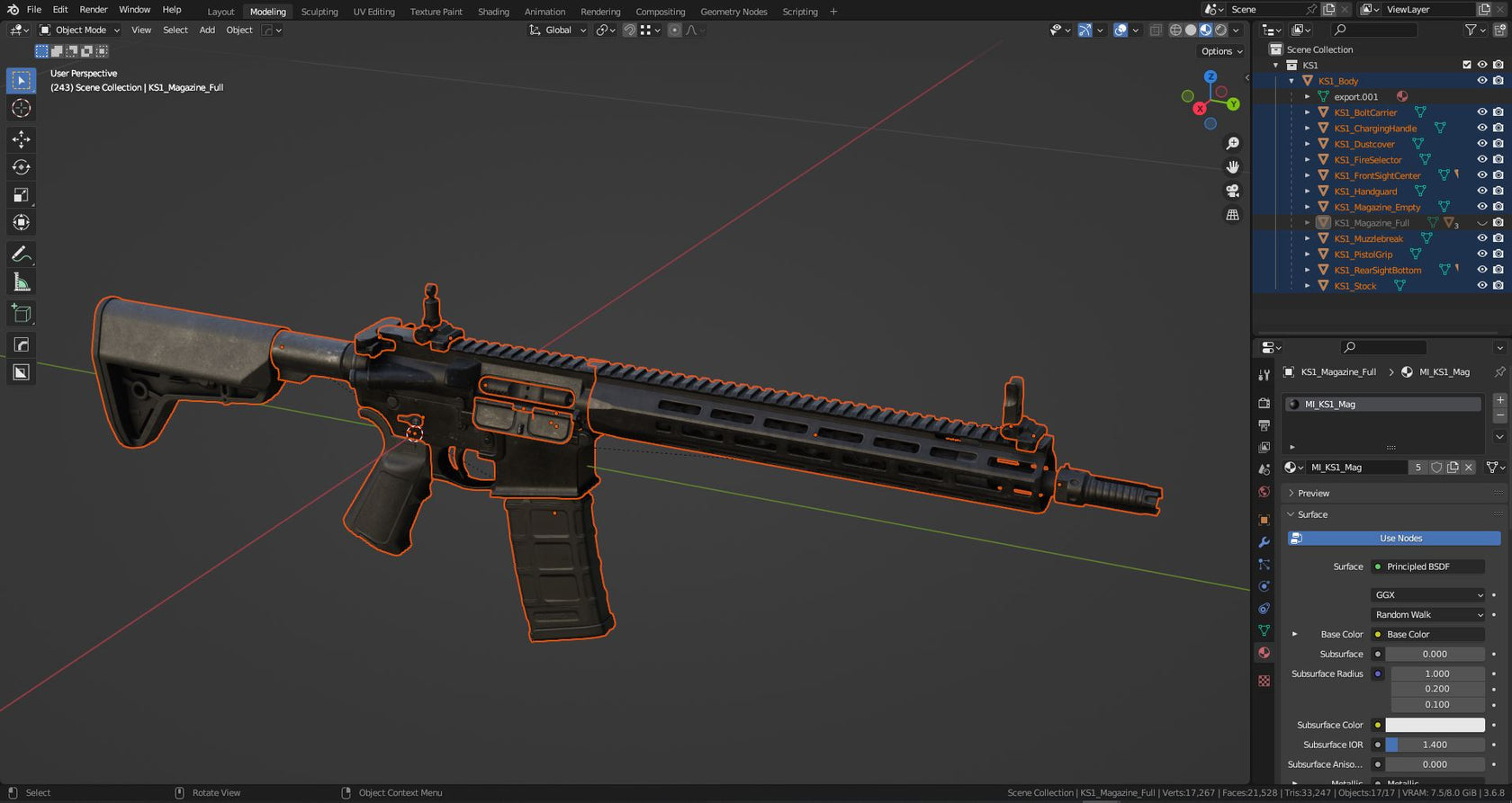 KAC KS-1 RIFLE – 3DMilitaryAssets