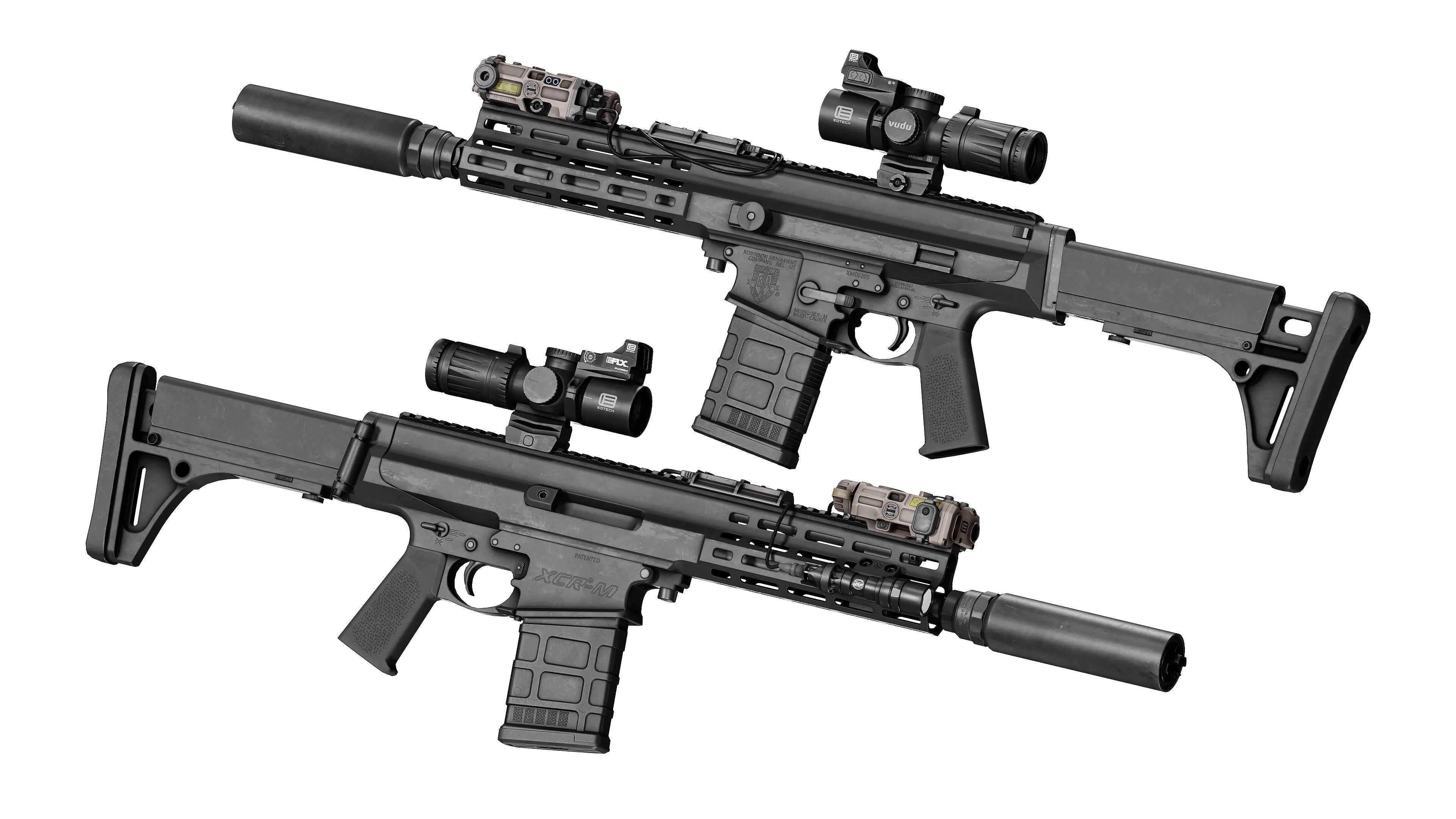 ROBINSON ARMAMENT XCR-M RIFLE - Low Poly 3D Model | Game-Ready Asset ...