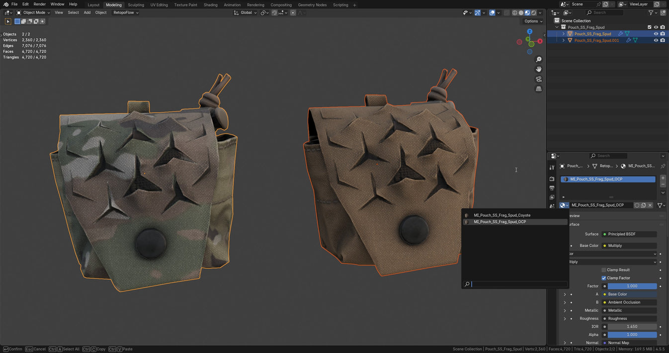 SPIRITUS SYSTEMS SPUD FRAG GRENADE POUCH - Low Poly 3D Model ...