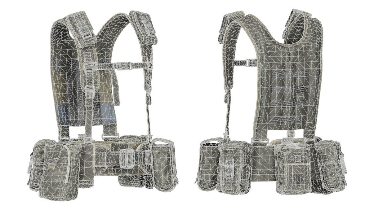 VIRTUS H YOKE AND BELT LINE - Low Poly 3D Model | Game-Ready Asset ...