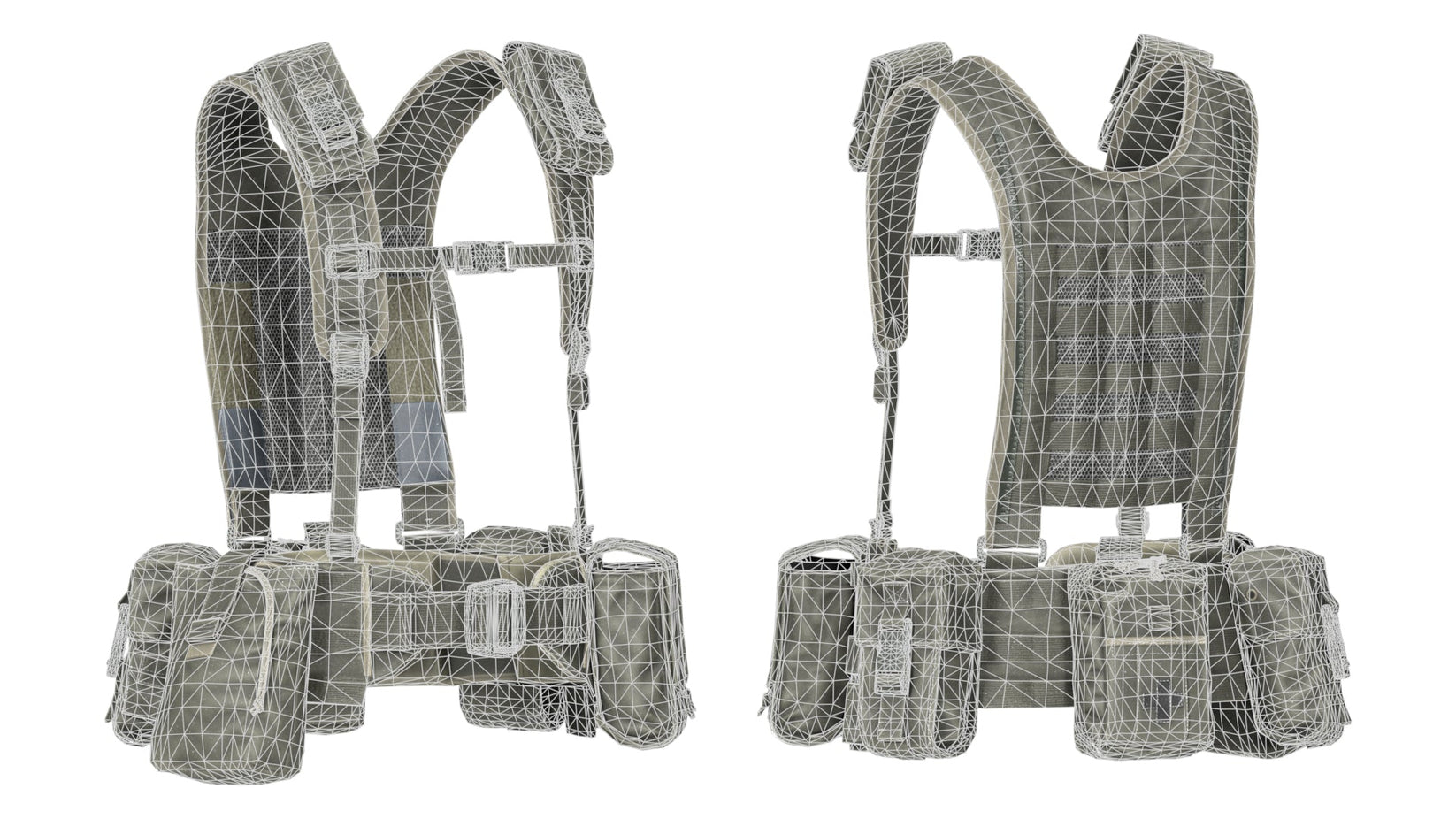 VIRTUS H YOKE AND BELT LINE - Low Poly 3D Model | Game-Ready Asset ...