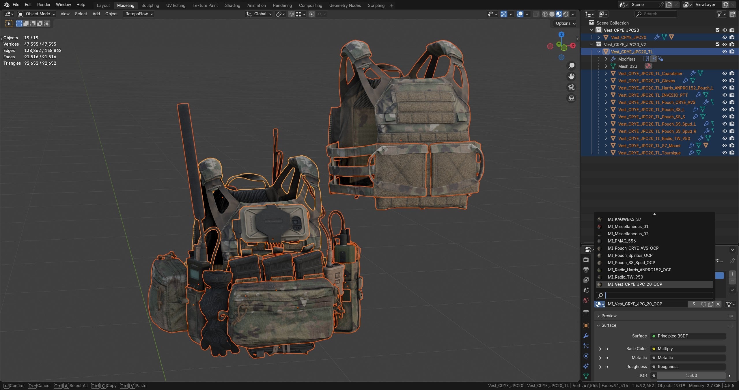 CRYE JPC 2 PLATE CARRIER V2 - Low Poly 3D Model | Game-Ready Asset ...