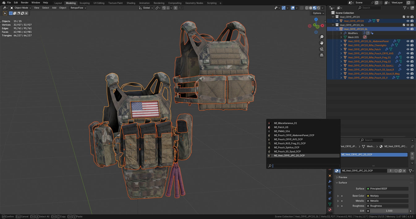 CRYE JPC 2 PLATE CARRIER V4 - Low Poly 3D Model | Game-Ready Asset ...