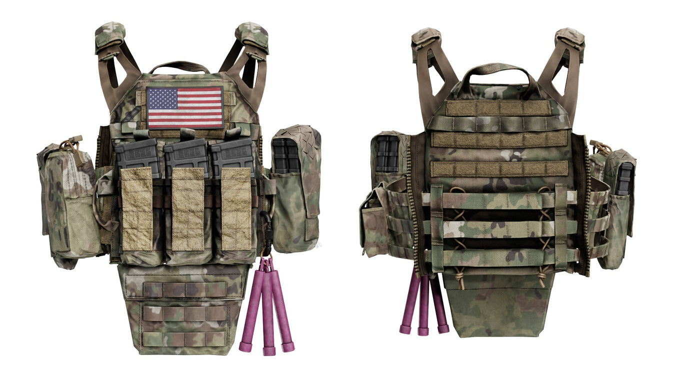 CRYE JPC 2 PLATE CARRIER BUNDLE - Low Poly 3D Model Game-Ready Asset ...