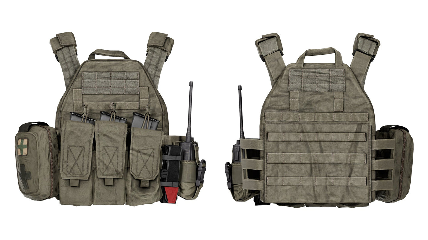 WARTECH TV 110 LBS PLATE CARRIER VEST - Low Poly 3D Model | Game-Ready ...