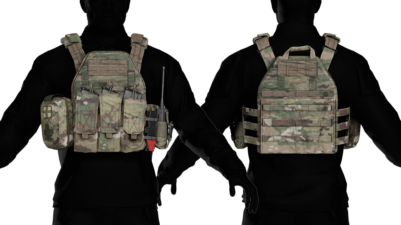 WARTECH TV 110 LBS PLATE CARRIER VEST - Low Poly 3D Model | Game-Ready ...