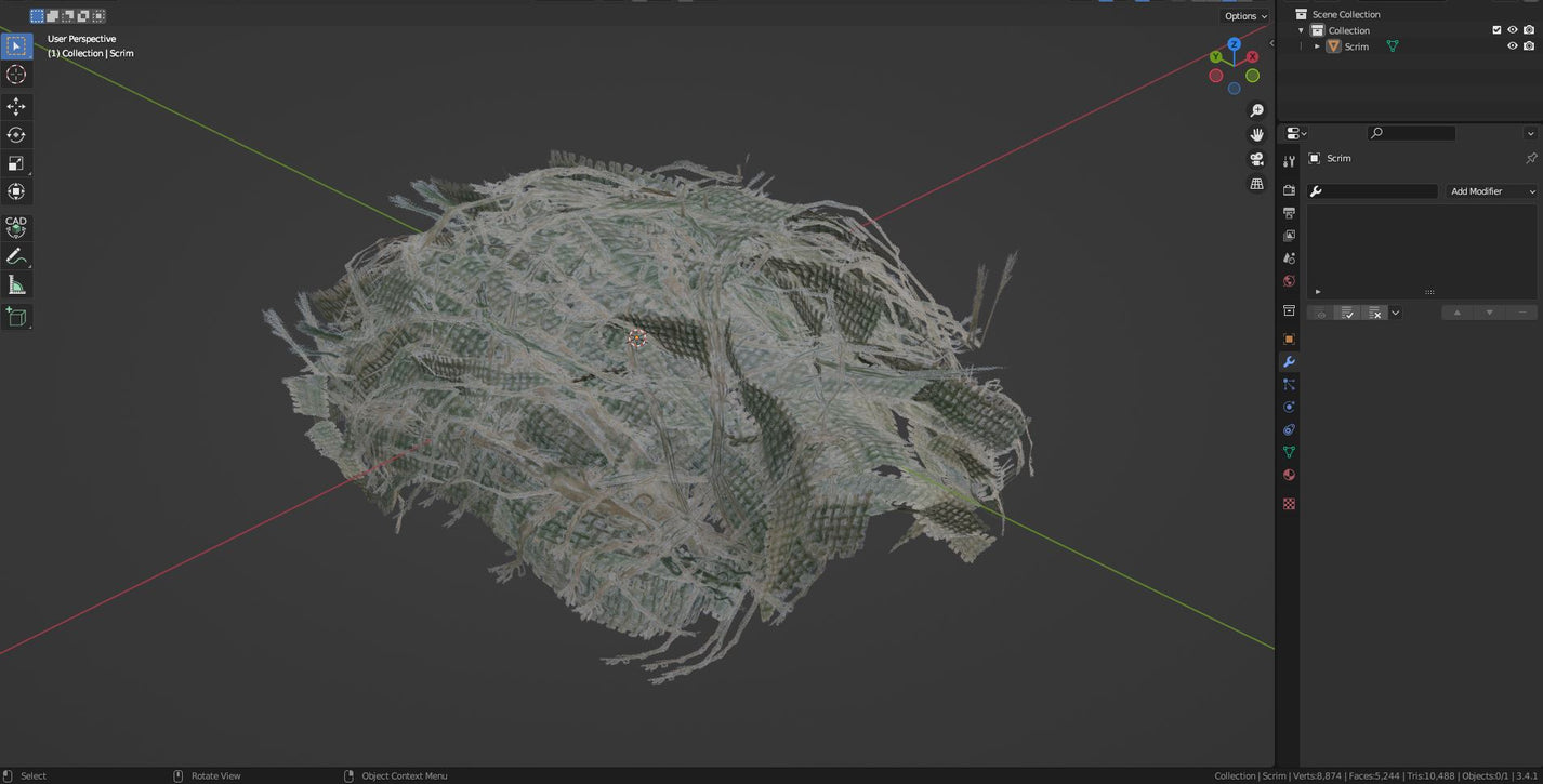 HELMET HOME-MADE SCRIM COVER - Low Poly 3D Model | Game-Ready Asset ...